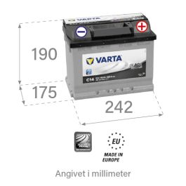 Køb Varta C14 - 12V 56Ah (Bilbatteri)