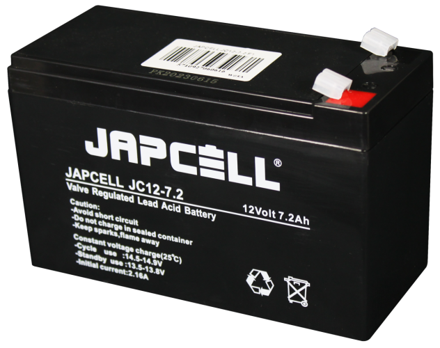 Køb Japcell JC12-7.2 F1 12V 7,2Ah AGM blybatteri (4,8mm)